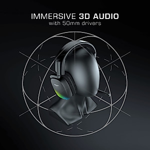 ROCCAT Burst Pro Air Lightweight Symmetrical Optical Wireless RGB Gaming Mouse, Black & Syn Pro Air Wireless PC Gaming Headset, Lightweight, 3D Audio Surround Sound, Black