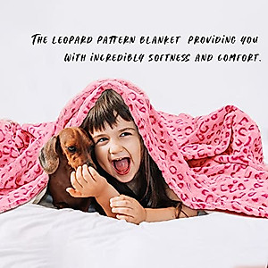 Pink Cheetah Print Blanket Gifts for Women Flannel Fleece Leopard Print Throw Blanket Warm Soft Cozy Cheetah Blanket for Couch Bed Sofa Leopard Blankets & Throws for Mom Adult Leopard Decor 50"×60"