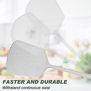 Fly Swatter Plastic Fly Swat 3PCS Manual Flyswatter Long Handle Racket for Indoor Outdoor