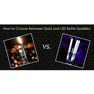 LED Bottle Service Sparklers for VIP Nightclubs Led Sparklers Bottle Baton Electronic Sparklers 24PACK