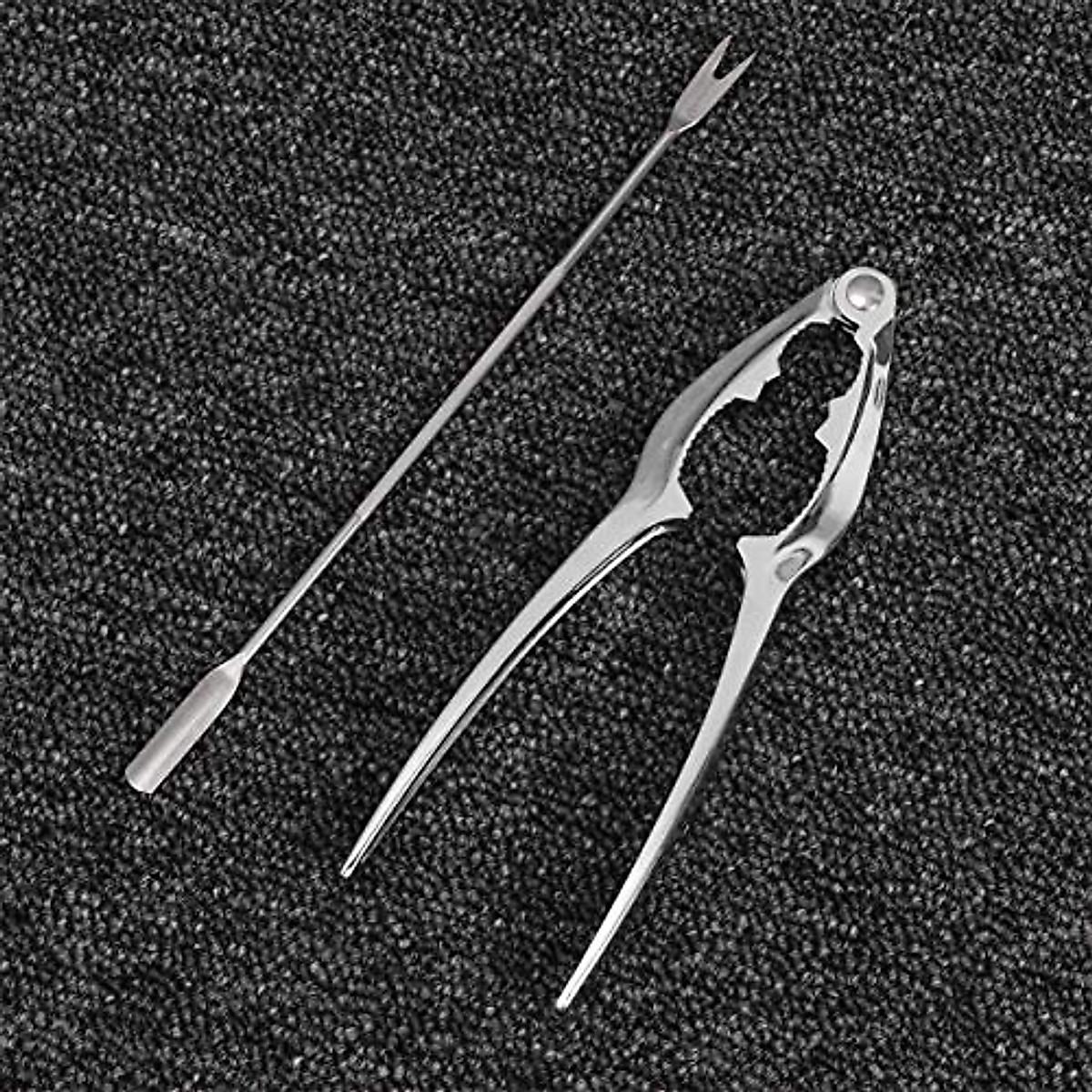 BESTonZON Home Tool Set 16pcs/ set Home for Artifact Nut Lobster Picks Tool Forks Scissors Steel Peeling Restaurant Gadgets To Needle Shellers Eat Plier Kitchen Opener Hairy Crabs and Lobster Crackers