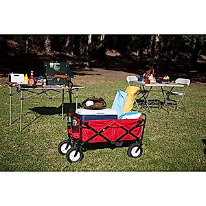 Mac Sports Folding Steel Frame Garden Utility Wagon Cart, Green (for Parts)