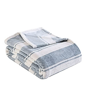 Eddie Bauer - Queen Blanket, Ultra Plush Bedding, Lightweight Home Decor for All Seasons (Stones Throw Stripe, Queen)