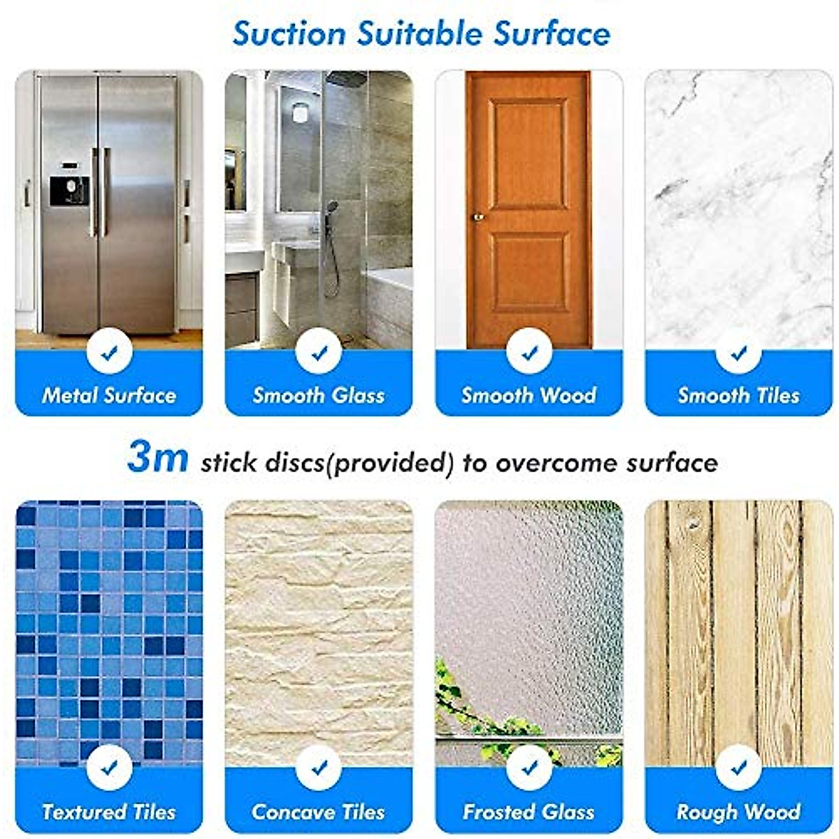 JiePai 24 inch Suction Cup Towel Bar Brushed Nickel,Bath Shower Towel Holder Shower Door Adhesive Towel Bar Suction Towel Rack (Brushed Nickel, 24inch)