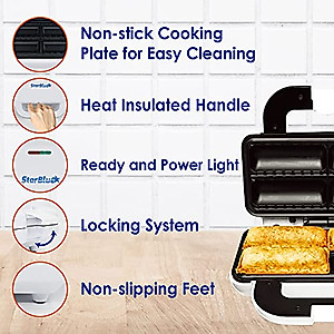 Sausage Roll Maker by StarBlue with FREE Recipe ebook – Make 4 Quick and Delicious Breakfast Sausage Rolls and Snacks in Minutes AC120V 60Hz 850W