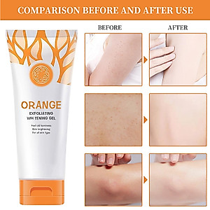 Orange Exfoliating Gel Scrub Face Body Skin,Natural Orange Peeling Gel Face Scrub,Deep Cleansing Moisturizing Facial Exfoliator 50g (2PCS)