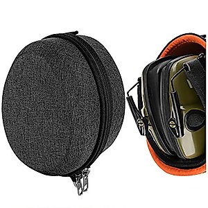 Geekria Shield Headphones Case Compatible with Howard Leight Impact Sport, Impact Pro, Sync, Leightning Electric Earmuff, Shooting Earmuff, Replacement Hard Shell Travel Carrying Bag (Dark Grey)
