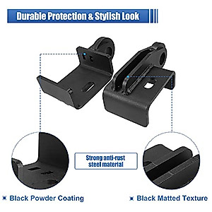 X AUTOHAUX 2 Pcs Front Tow Hook D Ring Mounting Bracket Tow Hook Bracket Kit for Toyota Tacoma 2009-2021 Front Bumper D-Ring Shackle Bracket Steel Anti Rust Coating Black