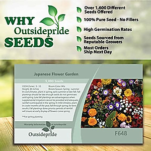 Outsidepride Japanese Flower Garden Seed Mix - 10000 Seeds
