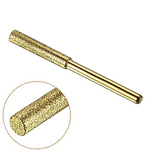PATIKIL 5/32 Inch Diamond Chainsaw Sharpener, 16 Pack Titanium Plating Sharpening Stone Polishing Grinding File Tool, Golden