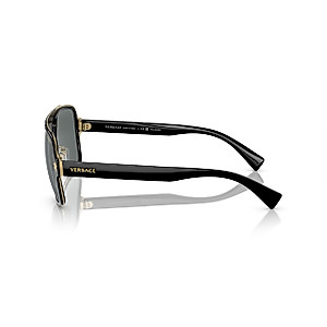 Versace Man Sunglasses White Frame, Dark Grey Lenses, 56MM