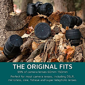 KUVRD - Universal Lens Cap, Version 1 - Fits 99% DSLR Lenses, Element Proof, Lifetime Coverage, 2-Pack