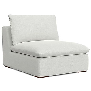 SIMPLIHOME Jasmine 3-Seater Modular Sofa in Velvety Chenille Polyester-Blend Performance Fabric, Cloud Grey, 125-inches Wide, Handcrafted Contemporary-Style Couch for Living Room