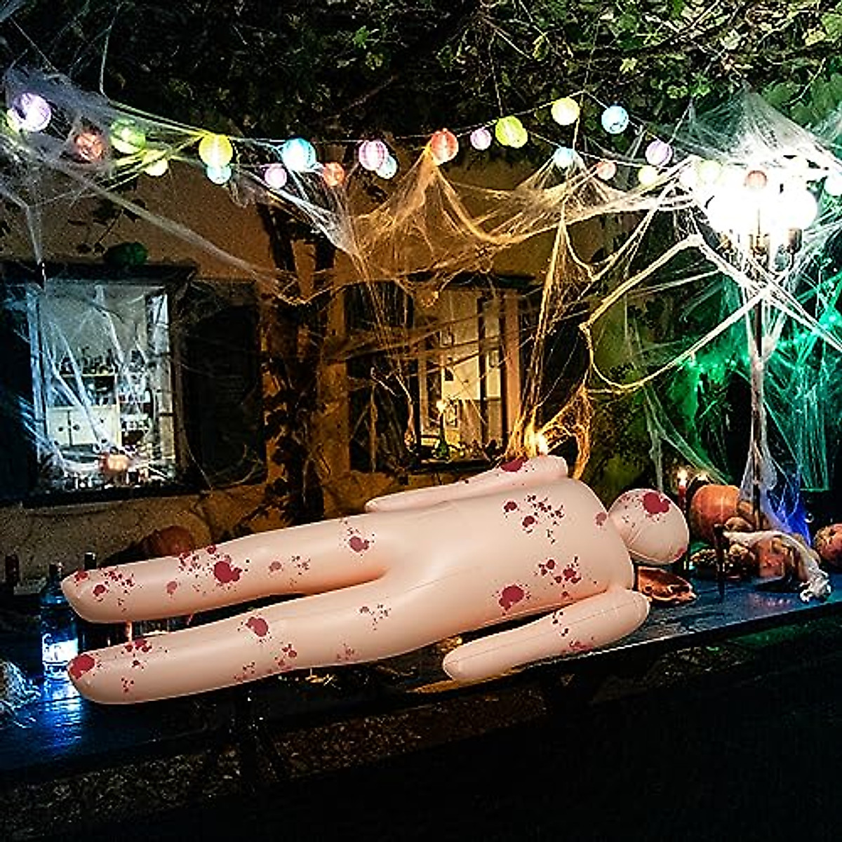 Full Size Inflatable Body Mannequin, Dead Body Halloween Prop Halloween Yard Decorations, Inflatable Dummy Dead Body Prop to Dress Up & Costume Display for Halloween Inflatables Outdoor Decorations