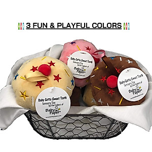 Baby Paper Baby Toys Chocolate Cupcake Toy | Sensory Toys for Baby Girl & Baby Boy | Toddler Toys Promote Sensory Play | Stuffed Toys Safe for Kids & Infants | Washable, Portable, & Lovable