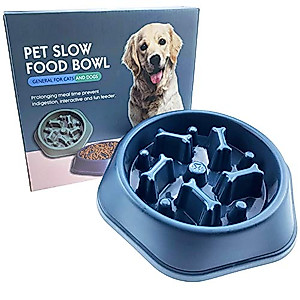 CAISHOW Slow Feeder Dog Bowl Anti Gulping Healthy Eating Interactive Bloat Stop Fun Alternative Non Slip Dog Slow Food Feeding Pet Bowl Slow Eating Healthy Design for Small Medium Size Dogs