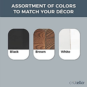 Crutello Rustic Towel Bar with Galvanized Backing for Bathrooms, 24x6 Inches - Wall Mounted Towel Rack Black Wood & Black Metal Bar, Farmhouse Decor