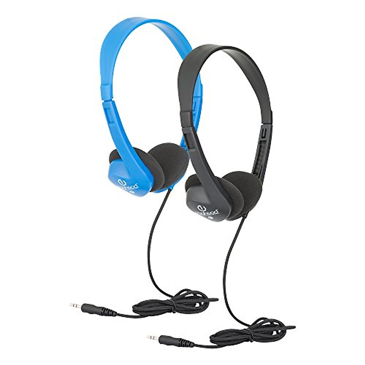 Egghead EGG-IAG-1000FA-BL-SO-20 Heavy-Duty Stereo School Headphones w/Tangle-Free Cord (Pack of 20)-Blue