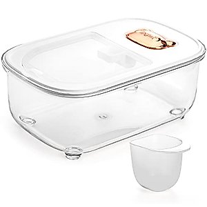 Nicunom Dry Food Storage Container with Scooper, 11lbs/BPA Free Cat/Dog Food Storage Container, Kitchen Storage Bins for Rice, Bean, Cereal, Flour and Oatmeal