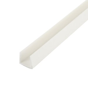 Outwater Plastics White 5/8'' Styrene Plastic U-Channel/C-Channel 36 Inch Lengths (Pack of 4)