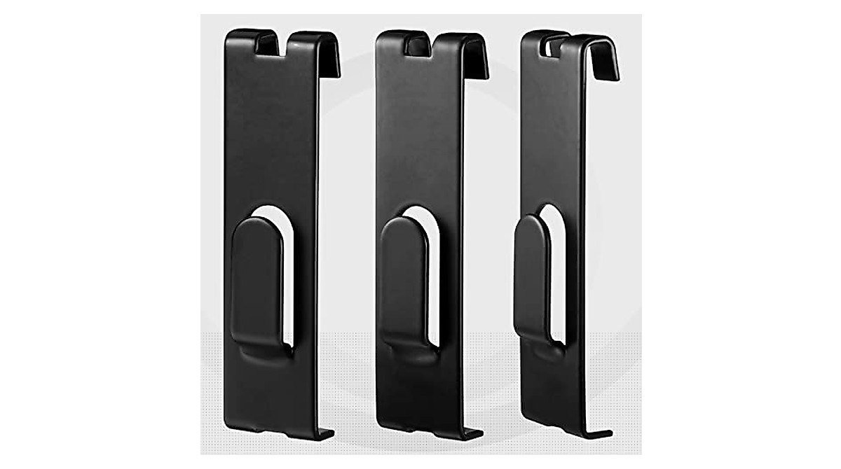 25 Pcs Black Notch Hooks for Stylish Grid Display