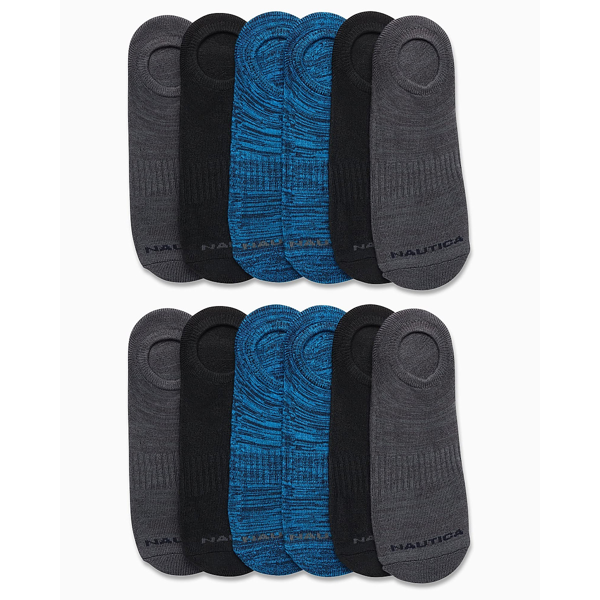 Nautica Men's Low Cut Socks - 8 Pack Comfort Cushioned Athletic Ankle Socks for Men - Casual Men's Sports Socks, Size 6-12.5, Blue (12pk)