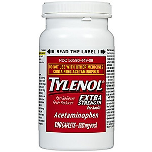 Tylenol Extra Strength Pain Reliever & Fever Reducer Caplets-100 Count