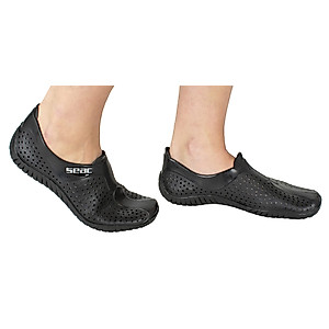 SEAC Men's Classic Rubber Water Shoes for Beach, sea, Pool and Leisure, Women and Children, Black, 5.5/7 UK