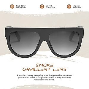 Women's Oversized Flat Top Fashion Sunglasses Trendy Big Square Designer Retro Sun Glasses Shades