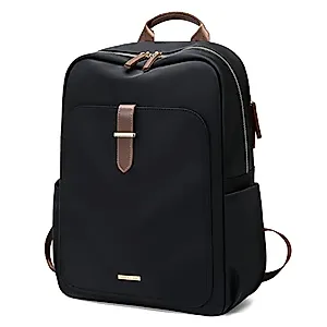 GOLF SUPAGS Laptop Backpack Purse for Women Fits 15 Inch Notebook Casual Daypack Work Travel College School Bookbag Fashion Computer Bag (Black, 15 Inch)