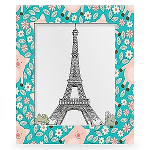 POFATO Pig Leaf Pattern11x14 Picture Frame Wood Photo Frame for Tabletop Display Wall Mount Picture Frame Display 11 x 14 Inch Photo Wall Decor Home Gift Frames