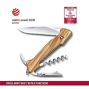 Victorinox 0.9701.64 Wine Master Olive With Pouch 130mm For the Wine Connoisseur in Olive Wood 5.1 inches