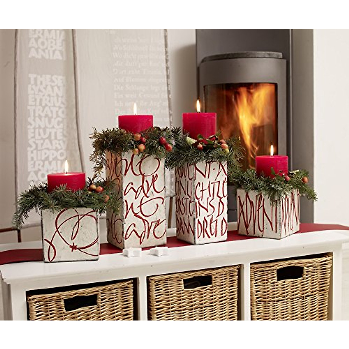 edding 1455 calligraphy marker - set of 3 markers - black, steel blue, crimson lake - flexible calligraphy nib 1-5 mm - fibre pen for paper, wood, terracotta, canvas - hand lettering, bullet journals