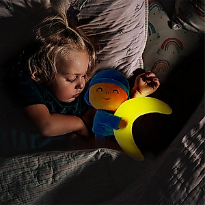 Pocoyo Light Up Plush - Acts as a Night Light and Sleep Soother - for Toddlers, Girls and Boys - Officially Licensed Light Up Doll - Preschool Leaning Plush Bedtime (Light Up Moon Plush)