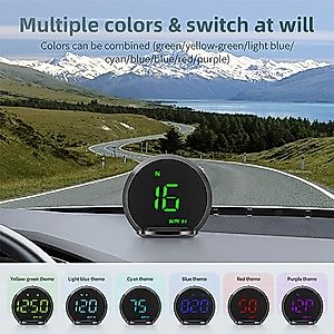 Liiiyuan G13 GPS Speedometer, Universal Digital GPS Speedometer with Color Font, USB Connection, HUD Display Suitable for All Vehicles, Plug and Play.