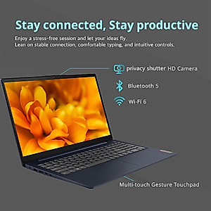 Lenovo 2023 IdeaPad 3i Laptop - Intel Core i5-1155G7-15.6" FHD (1920 x 1080) Touch Screen - 24GB Memory - 1TB SSD - Windows 11 Home - Abyss Blue – w/HDMI Cable