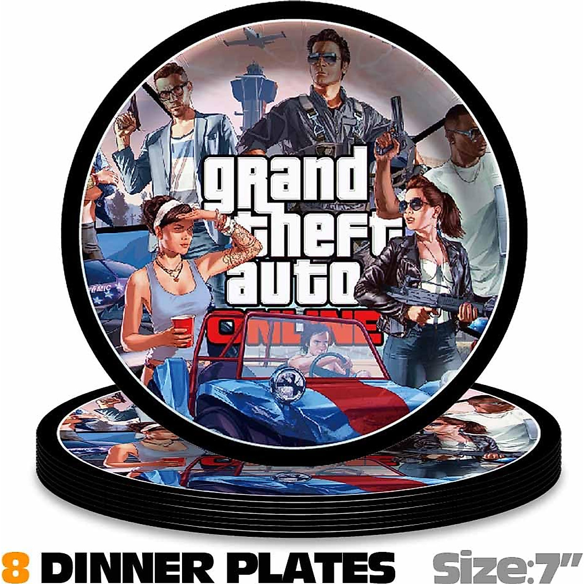 GTA Party Supplies Decorations Cake Topper Birthday Backdrop Background Decor