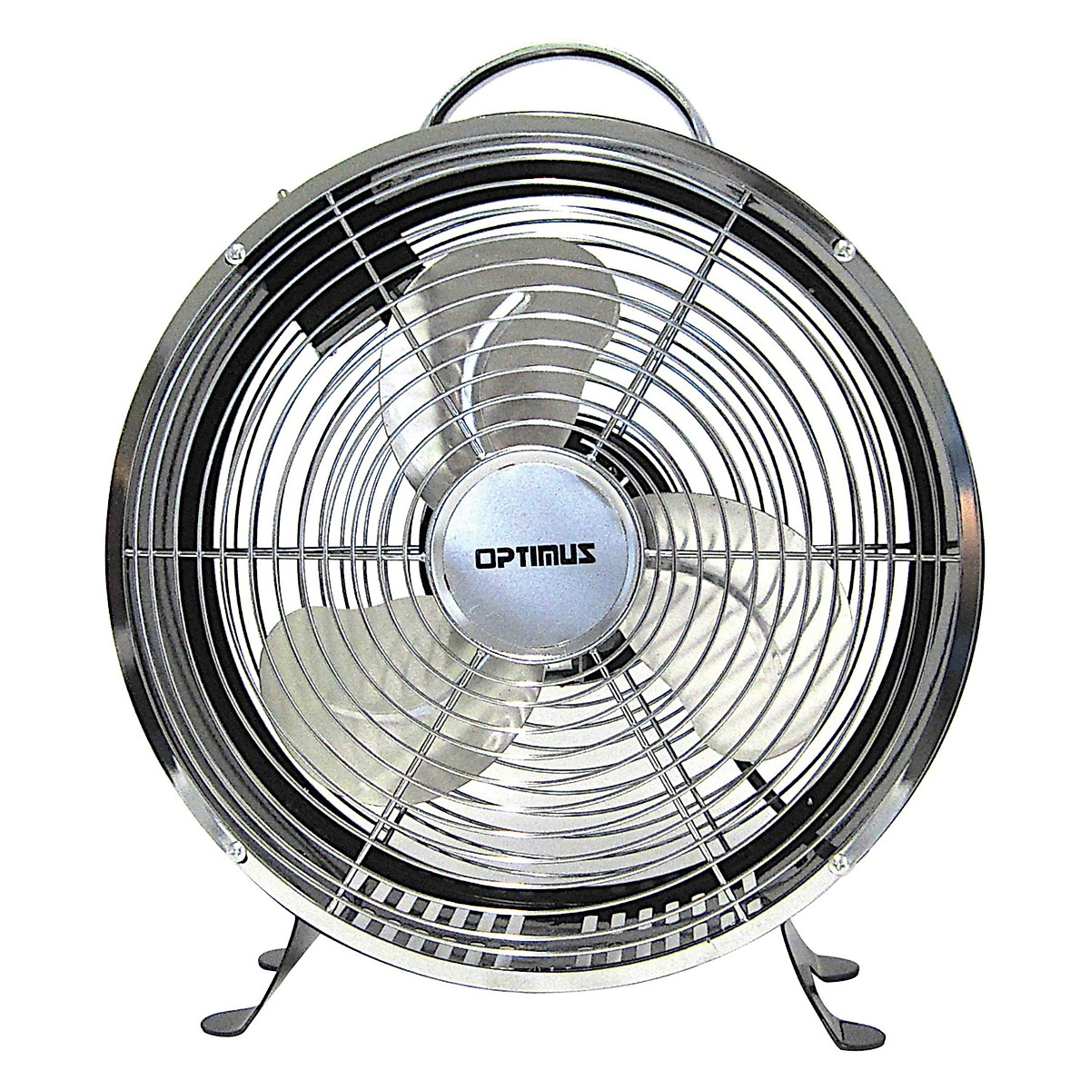 Optimus F-6310BK F-6310 2-Speed 50-Watt 10-In. Portable Retro Drum Fan (Black)