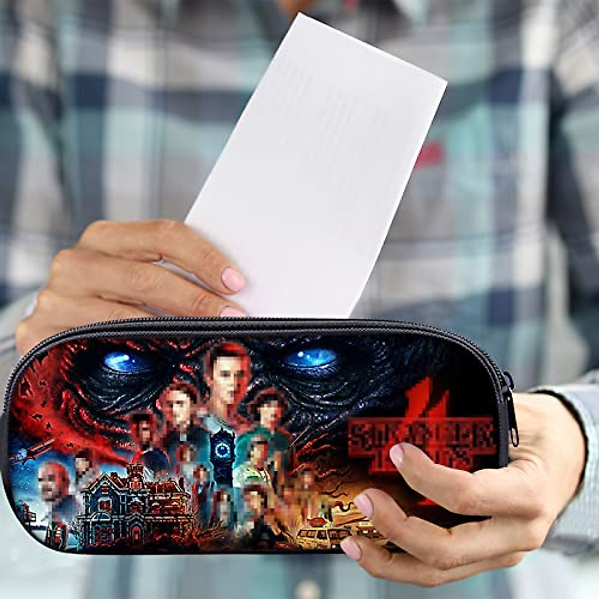 DLANDZ Pencil Case,Pencil Pouch,Small Pencil Case,Black Pencil Case,Pen Cases for Adults,Big Capacity Pencil Case,Pencil case boys middle school,Big Pencil Pouch for School Office Storage Bag (Black)