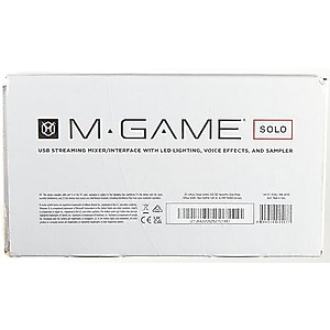 M-Game Solo USB Audio Interface Mixer for Streaming and Gaming with XLR Microphone in, Optical in, Voice FX, Sampler, Lights and Software