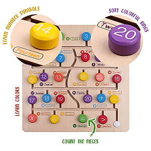 Boxiki Kids Montessori Toys. Learn to Count with Our Baby Toys That are Made of Wood! an Amazing Way to Learn Numbers and Colors.