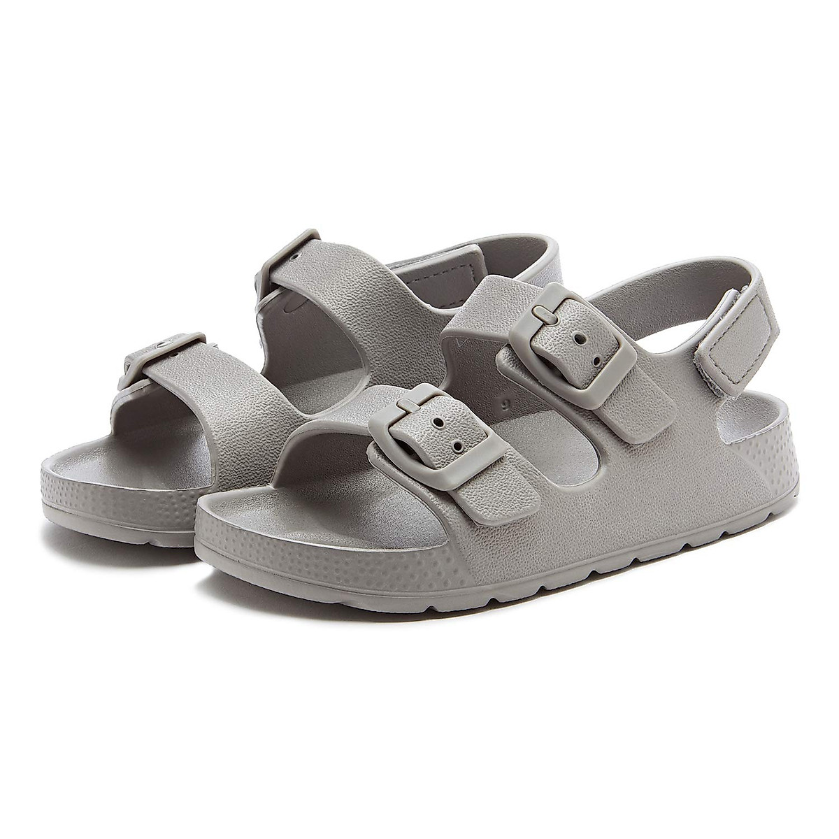 Weestep Boys Girls Toddler Little Kid Lightweight Hook Loop Sandal(6 Toddler, Grey2)