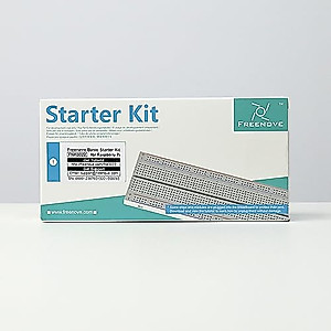 Freenove Basic Starter Kit for Raspberry Pi 5 4 B 3 B+ 400 Zero 2 W, 383-Page Detailed Tutorial, Python C Java Scratch Processing Code, 146 Items, 48 Projects (Raspberry Pi NOT Included)