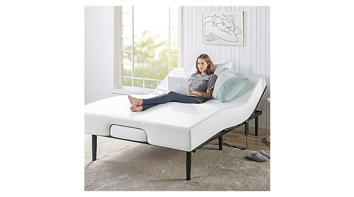 ZINUS Smart Adjust Bed Frame - Full Size, Remote-Controlled Comfort