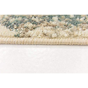 Unique Loom Tuareg Collection Vintage Distressed Traditional Area Rug, 2 ft 6 in x 10 ft, Beige/Green