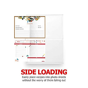 Recipe Card Protectors 8.5x6.8 Inch Recipe Card Sleeves for Mini Binders 4x6 Index Card Sleeves Recipe Book 2 Pocket per Page Refill Sheets, 30 Count