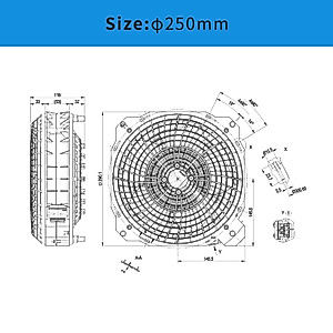 K2E250-AH34-06 Ebm Papst Fan 230VAC 95/135W Axial Cooling Fan for Control Cabinet