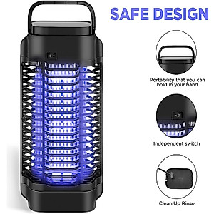 Bug Zapper - Powerful Electric Mosquito Zapper Fly Killer for Indoor-4200V Metal Mesh, Insect Fly Trap Indoor Mosquito Killer for Home, Garden, Patio, Backyard(18W)
