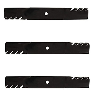 Set of 3 New Toothed Blade Fits Ariens, Bad Boy, Dixie Chopper, Fits Exmark, Gravely, Fits Toro 038-6002-00 038-6050-00 038-6060-00, 160Z XDZ, 2" x 3" x 0.25, 20-1, 260Z XDZ, 302-820, 30227-60 30227