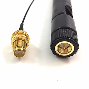 CENXIFJUDZ Replacement PS4 WiFi Antenna 2.4Ghz 6dbi Wireless Router Omni Aerial with SMA Male Connector with SMA Female to UFL. iPex Pigtail Cable 1.13 15cm